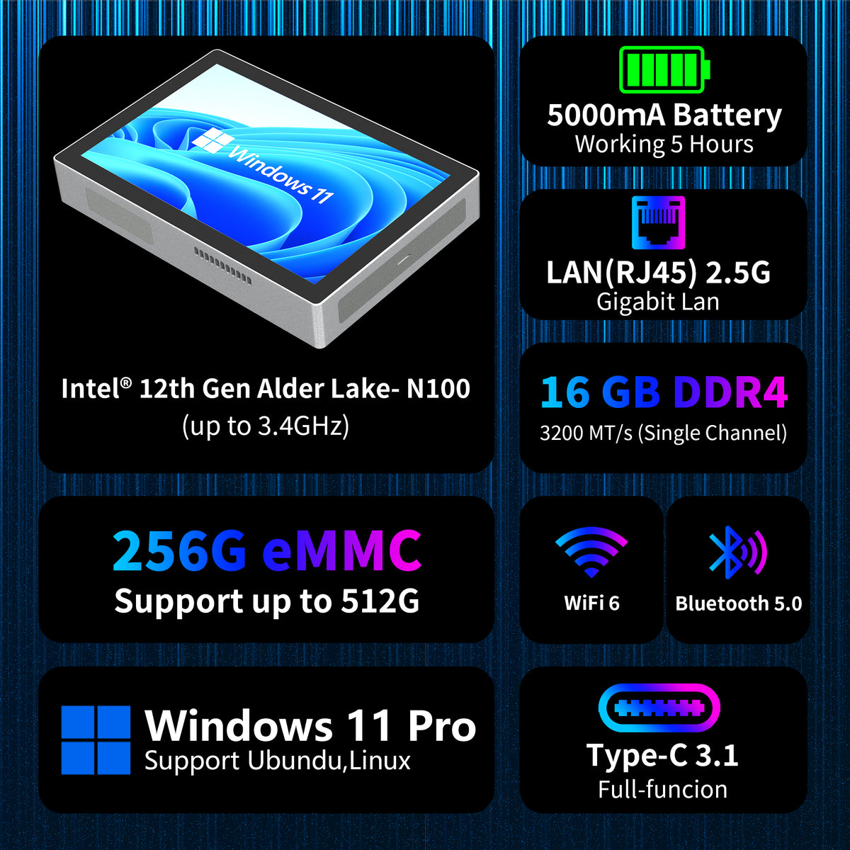 Mini PC With Windows 11 Pro 8GB RAM | HDMI Mini Computer